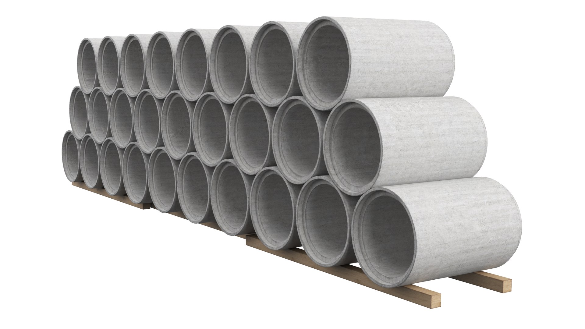 Concrete Pipe Stack 3D Model - TurboSquid 2012961