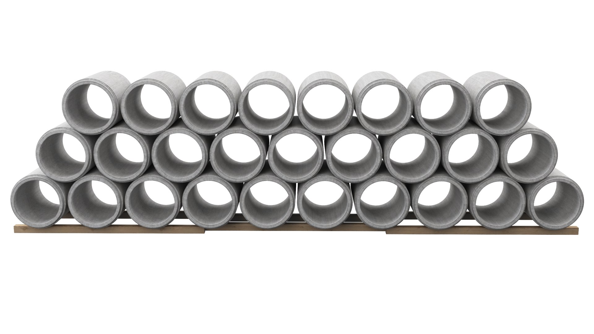 Concrete Pipe Stack 3D Model - TurboSquid 2012961