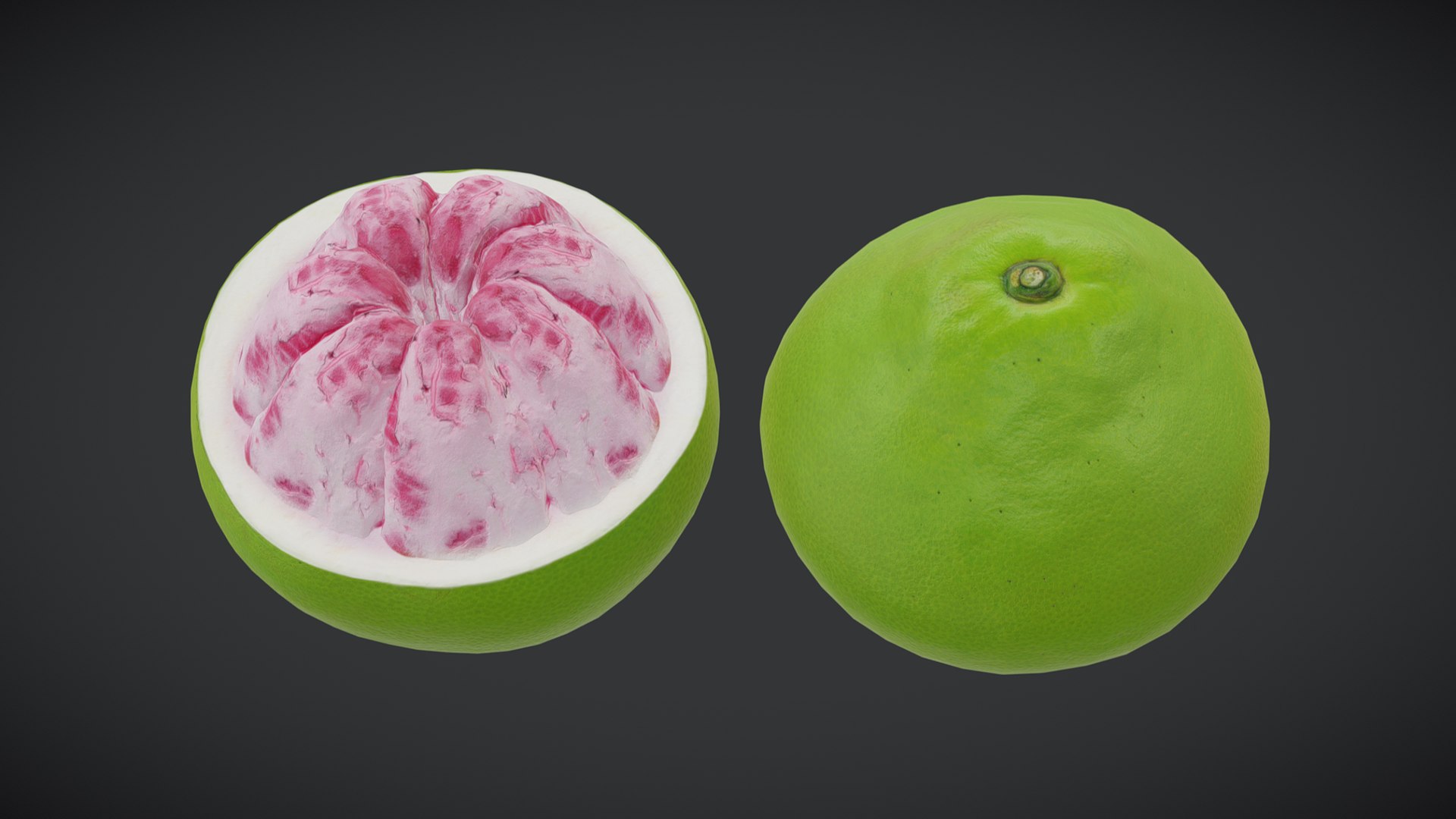 Fruit Pomelo Low Poly 3D Model - TurboSquid 2371594