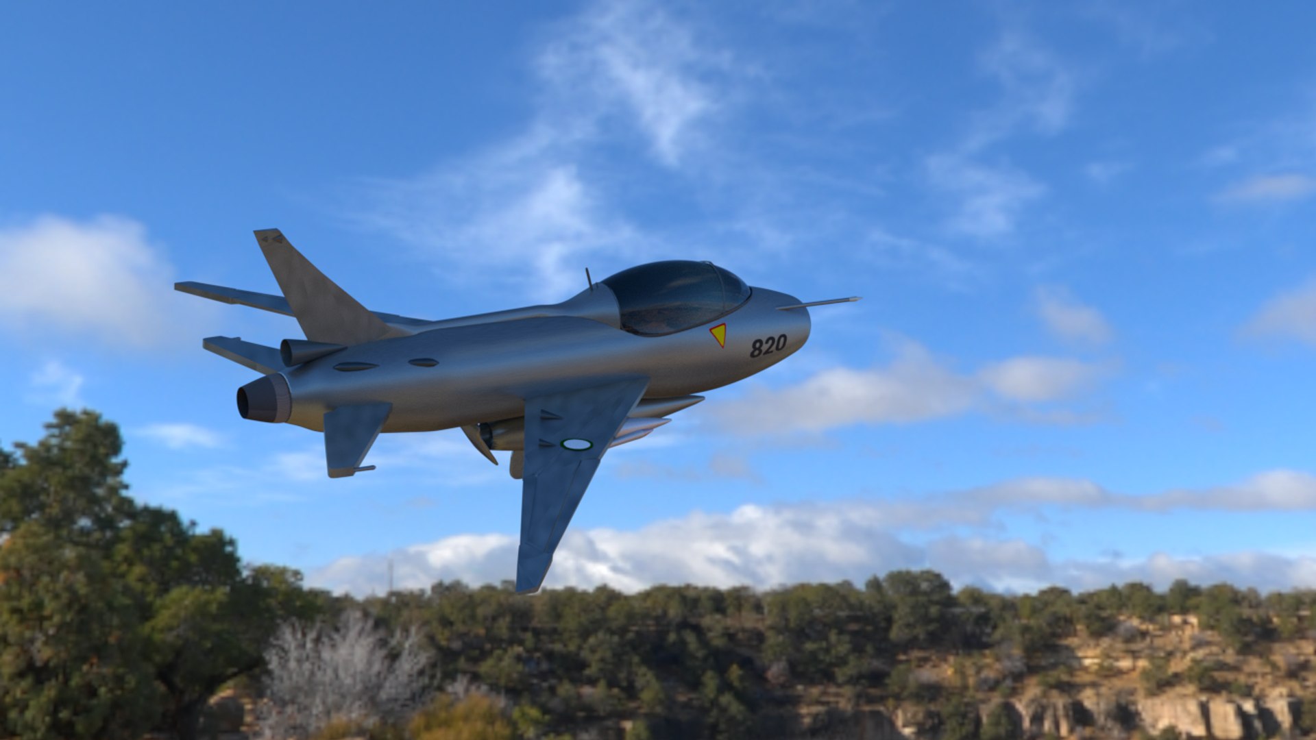 3d Chengdu J7 Fighter Jet Model