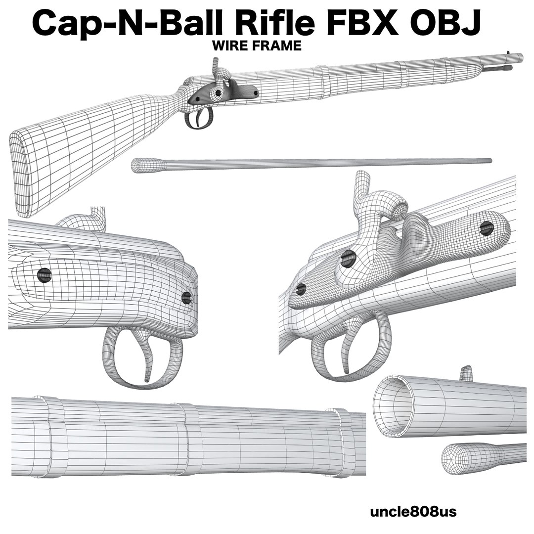 3d Cap Ball Rifle Model