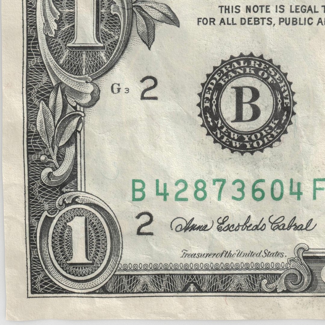 3d Dollar Bill Model