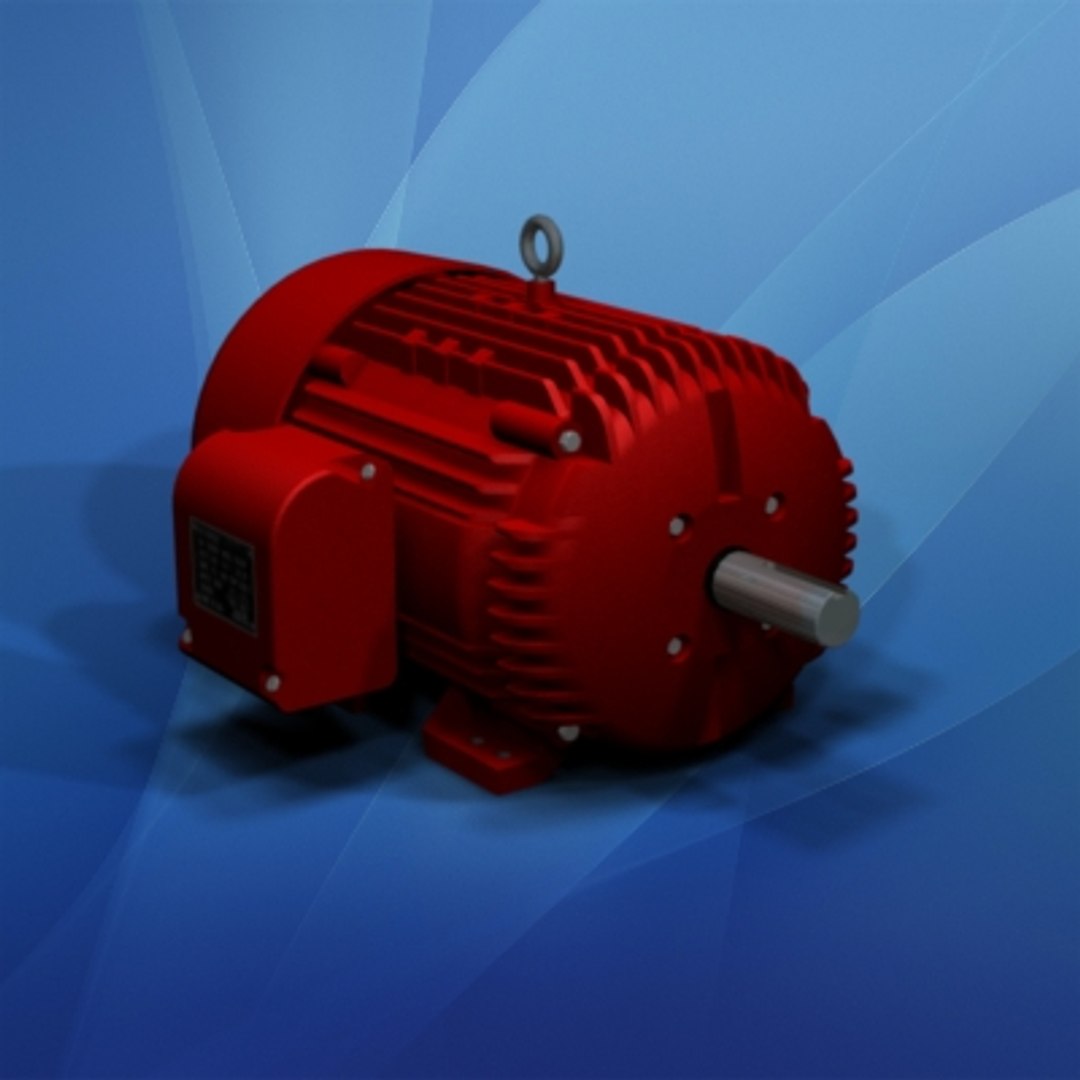Large Electric Motor 25 3d Max