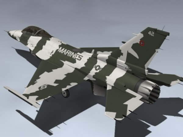 modelo 3d F-16N Falcon (USMC) - TurboSquid 406259