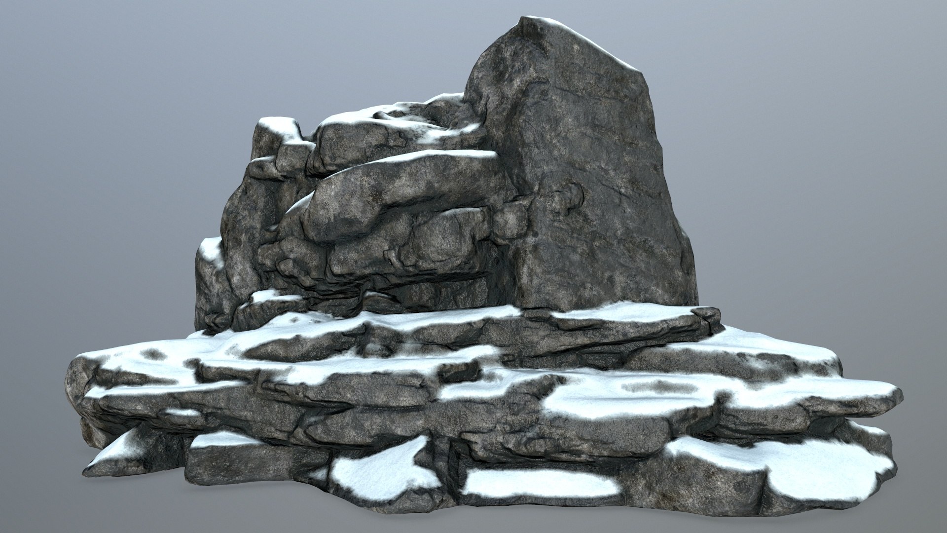 Rock snow 3D model - TurboSquid 1386499