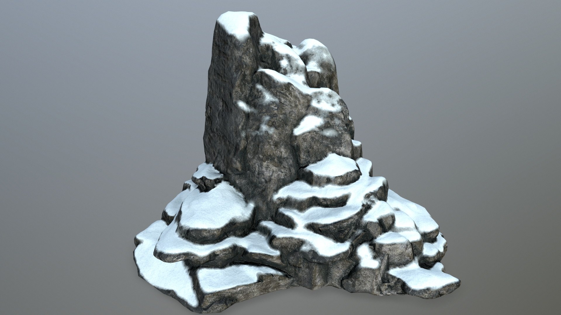 Rock snow 3D model - TurboSquid 1386499