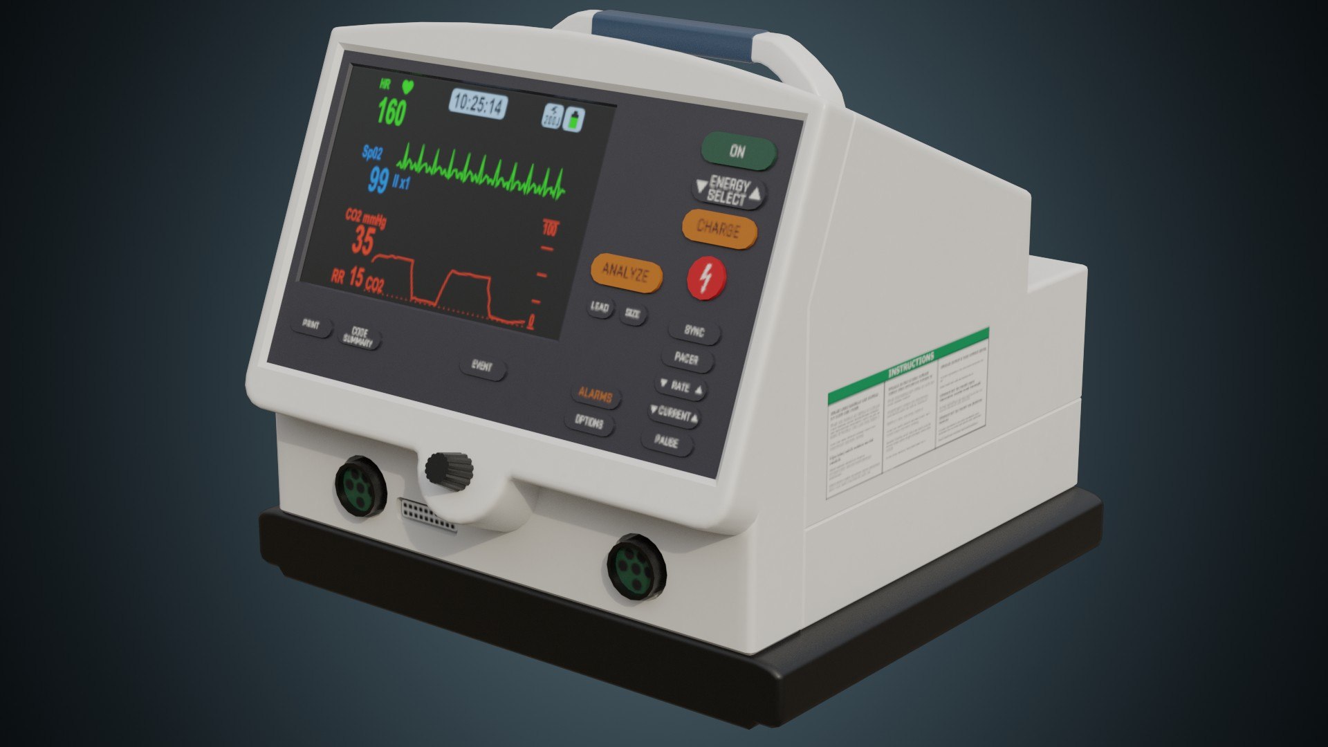 3D Defibrillator 2A Model - TurboSquid 2040177