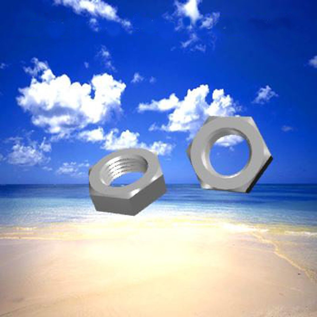 Knurled Nuts Bolts 3d Model