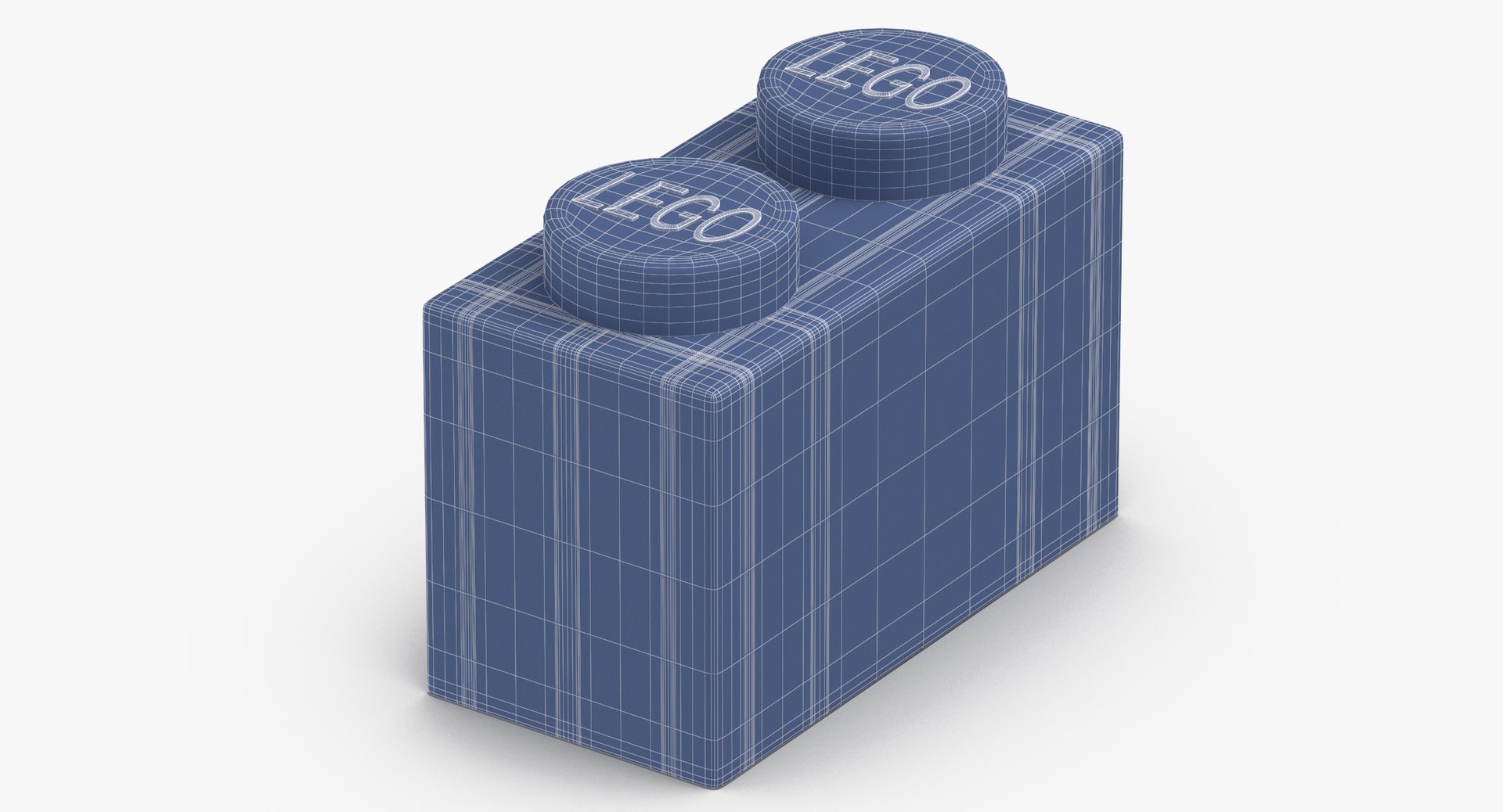 Lego Brick 1x2 Bright 3D Model - TurboSquid 1409553