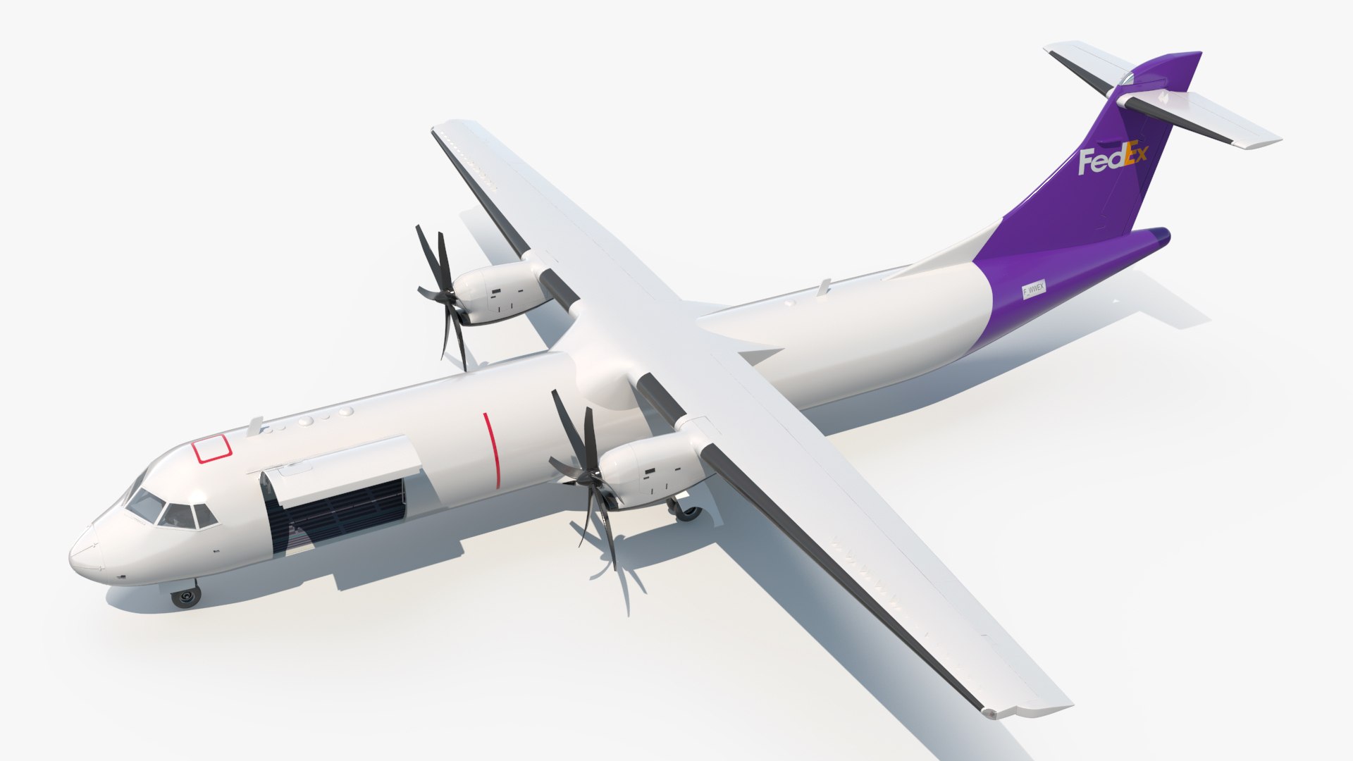 FedEx ATR 72-600 Cargo Aircraft Open 3D Model - TurboSquid 2430769