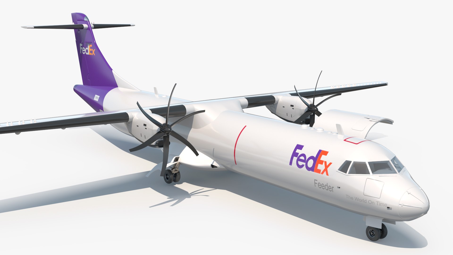 FedEx ATR 72-600 Cargo Aircraft Open 3D Model - TurboSquid 2430769