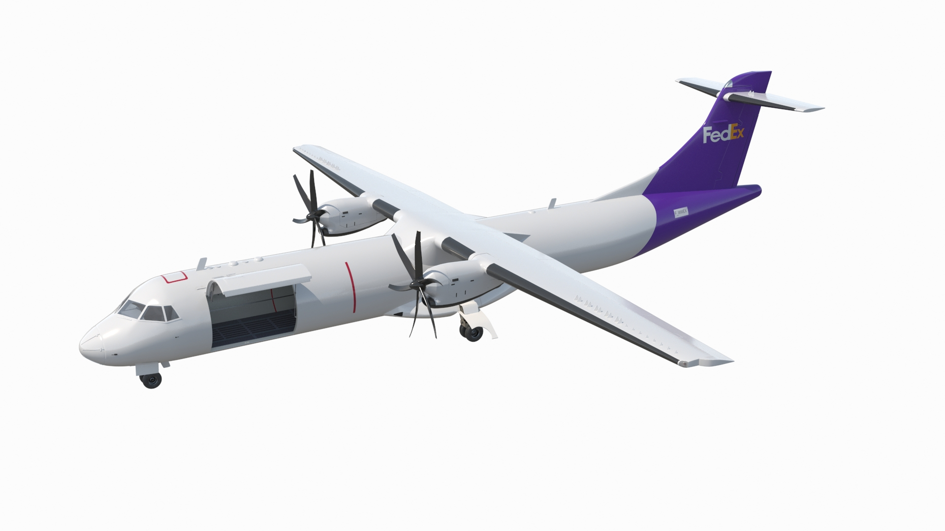 FedEx ATR 72-600 Cargo Aircraft Open 3D Model - TurboSquid 2430769