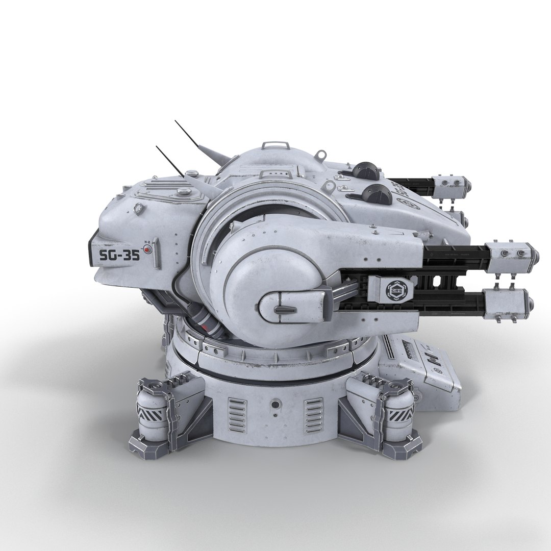 3D turret science fiction - TurboSquid 1195750