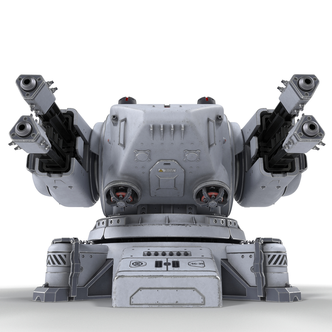 3D turret science fiction - TurboSquid 1195750