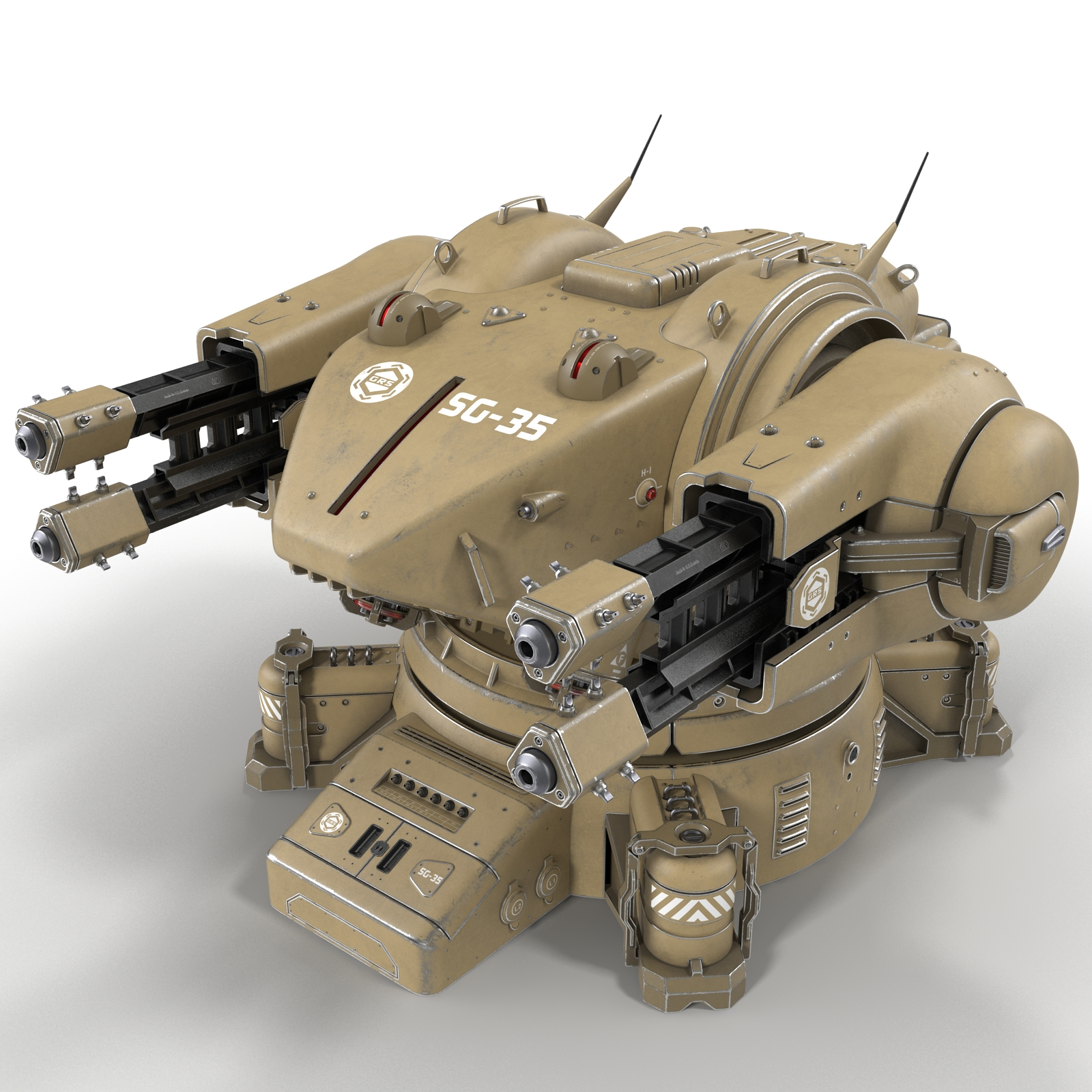 3D turret science fiction - TurboSquid 1195750