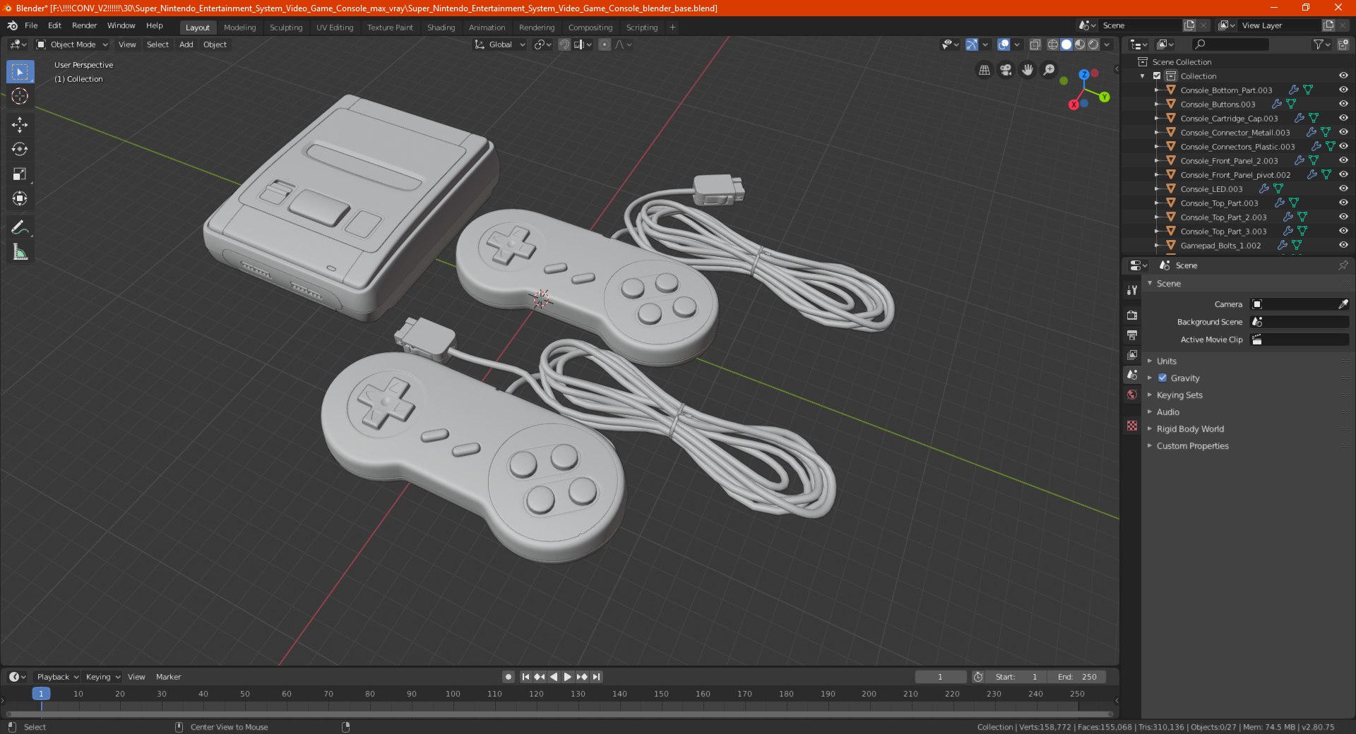 Super Nintendo Entertainment Video 3D - TurboSquid 1561142