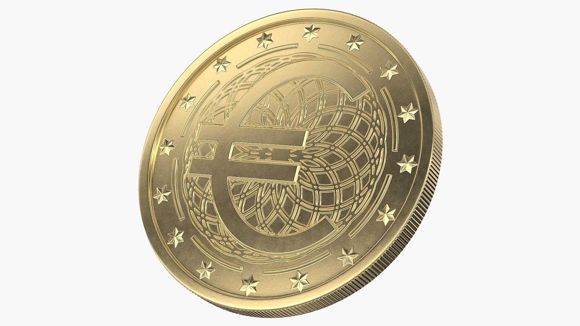 3D Model Euro Gold Coin 3 - TurboSquid 2274083