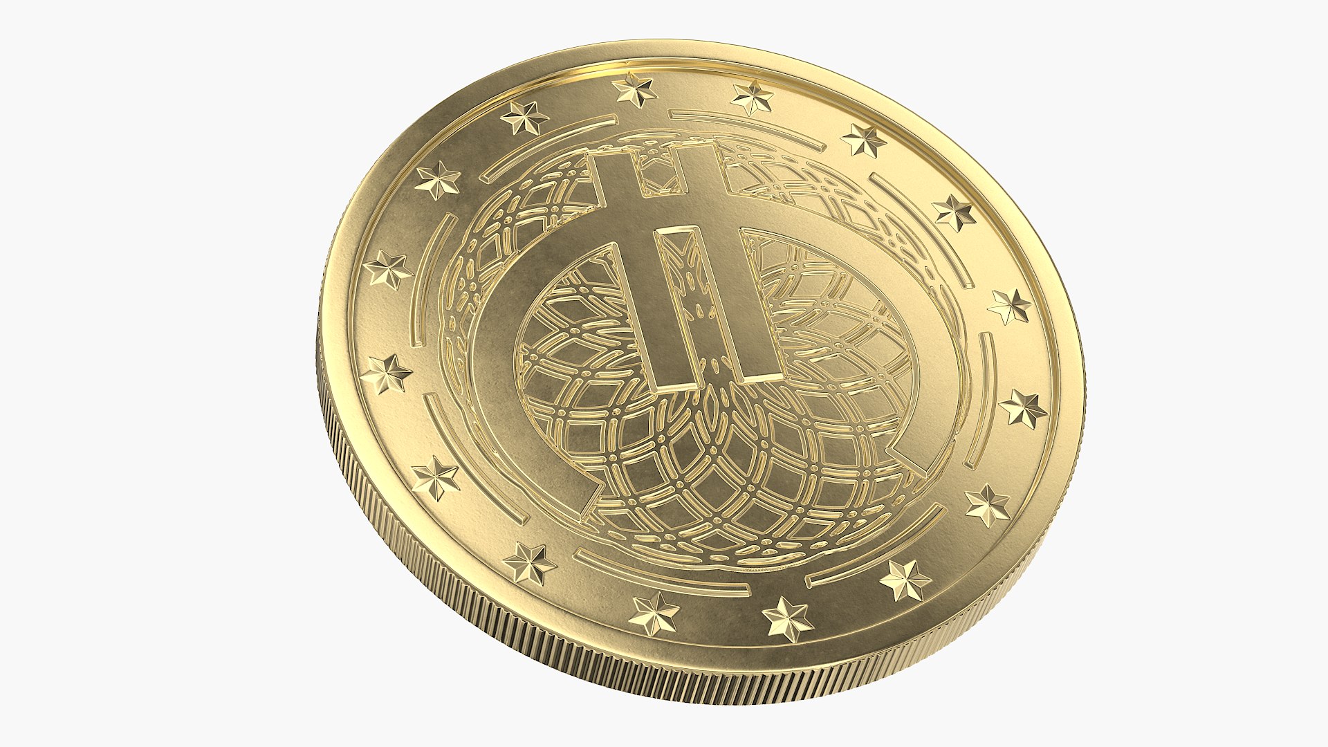 3D Model Euro Gold Coin 3 - TurboSquid 2274083