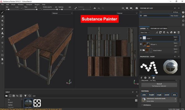 3D model School Bench - TurboSquid 1735572