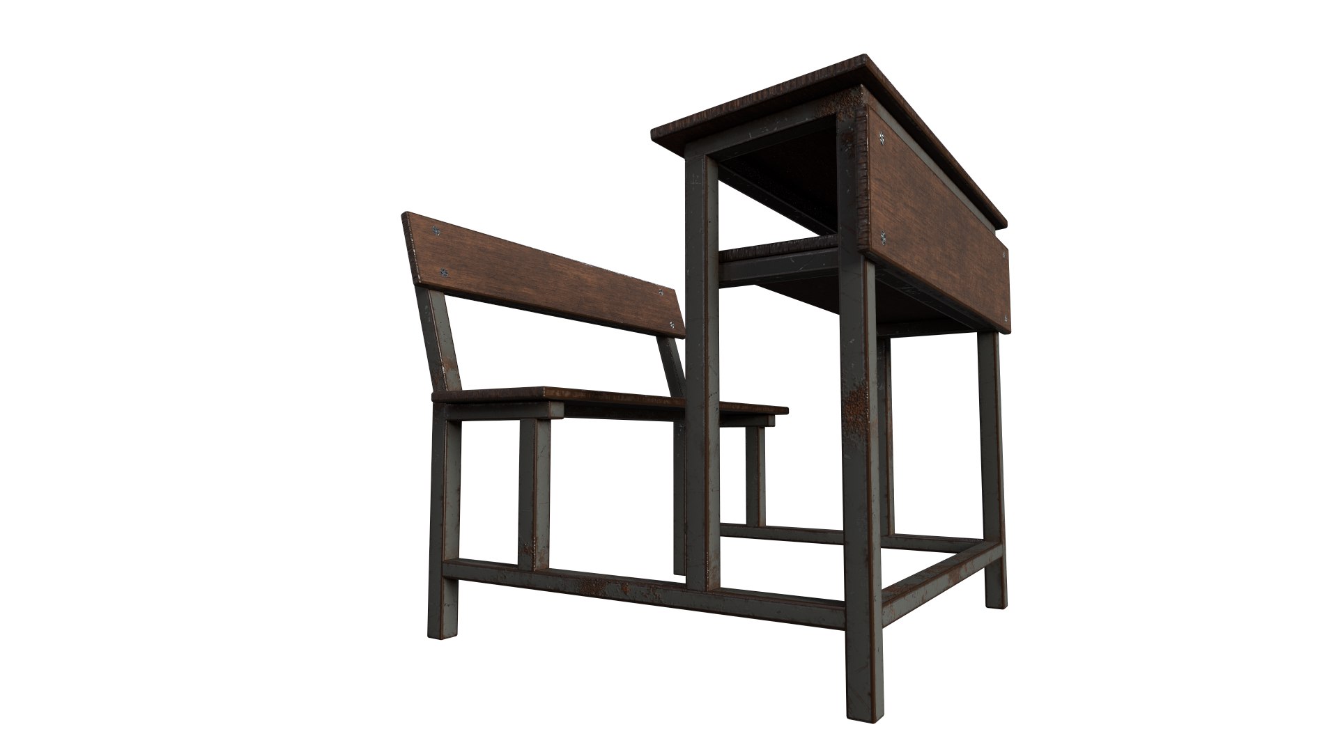 3D Model School Bench - TurboSquid 1735572