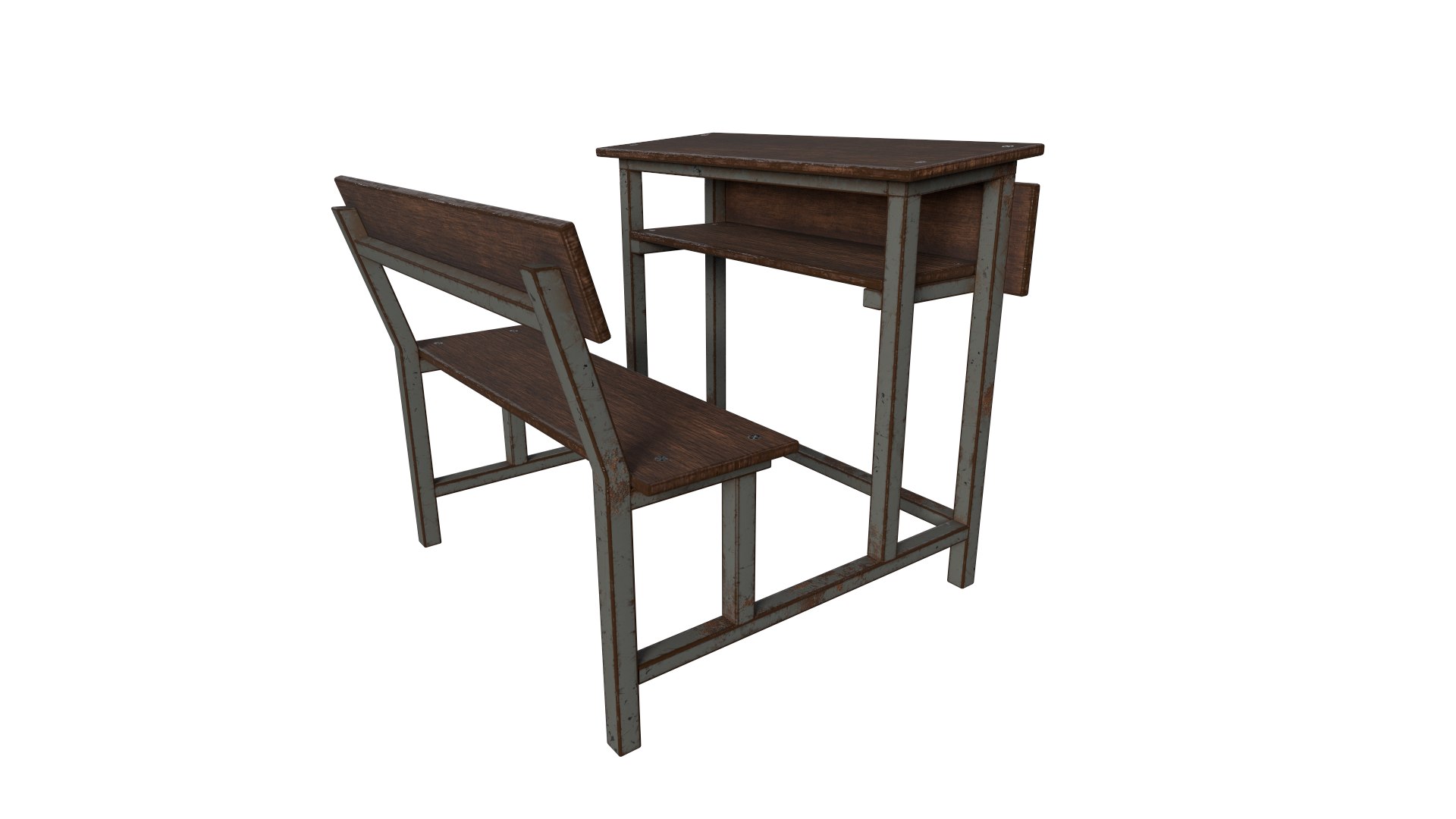 3D Model School Bench - TurboSquid 1735572