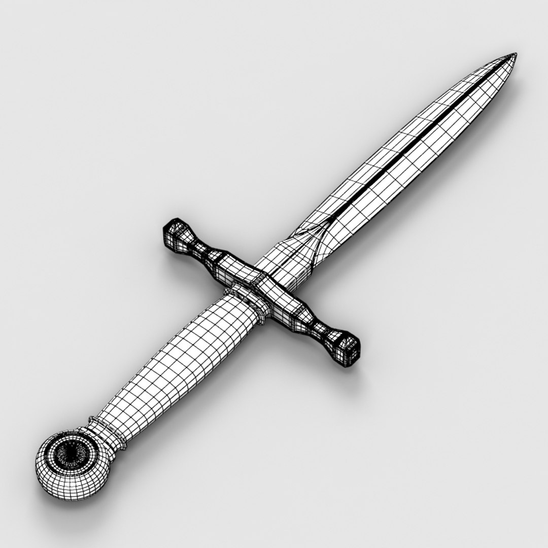3d Model Dagger Medieval