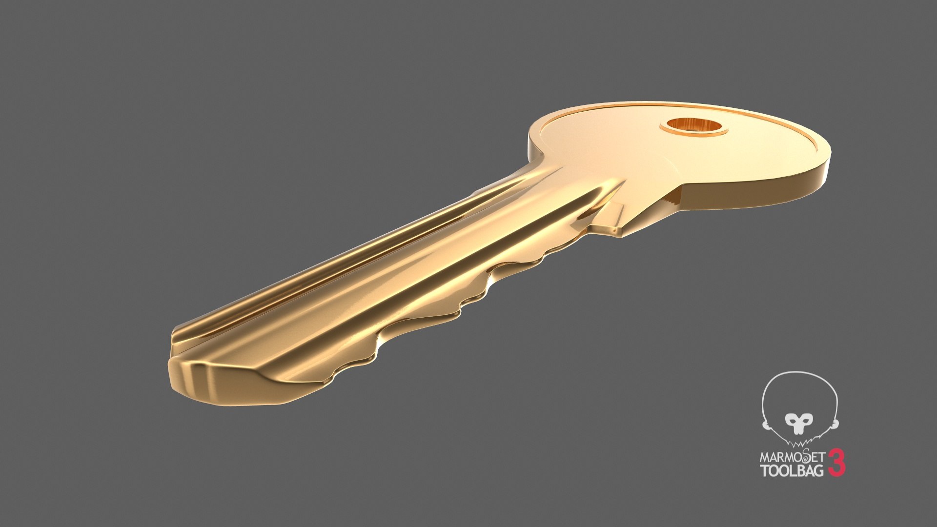 Door Key Golden V01 3D model - TurboSquid 1738853