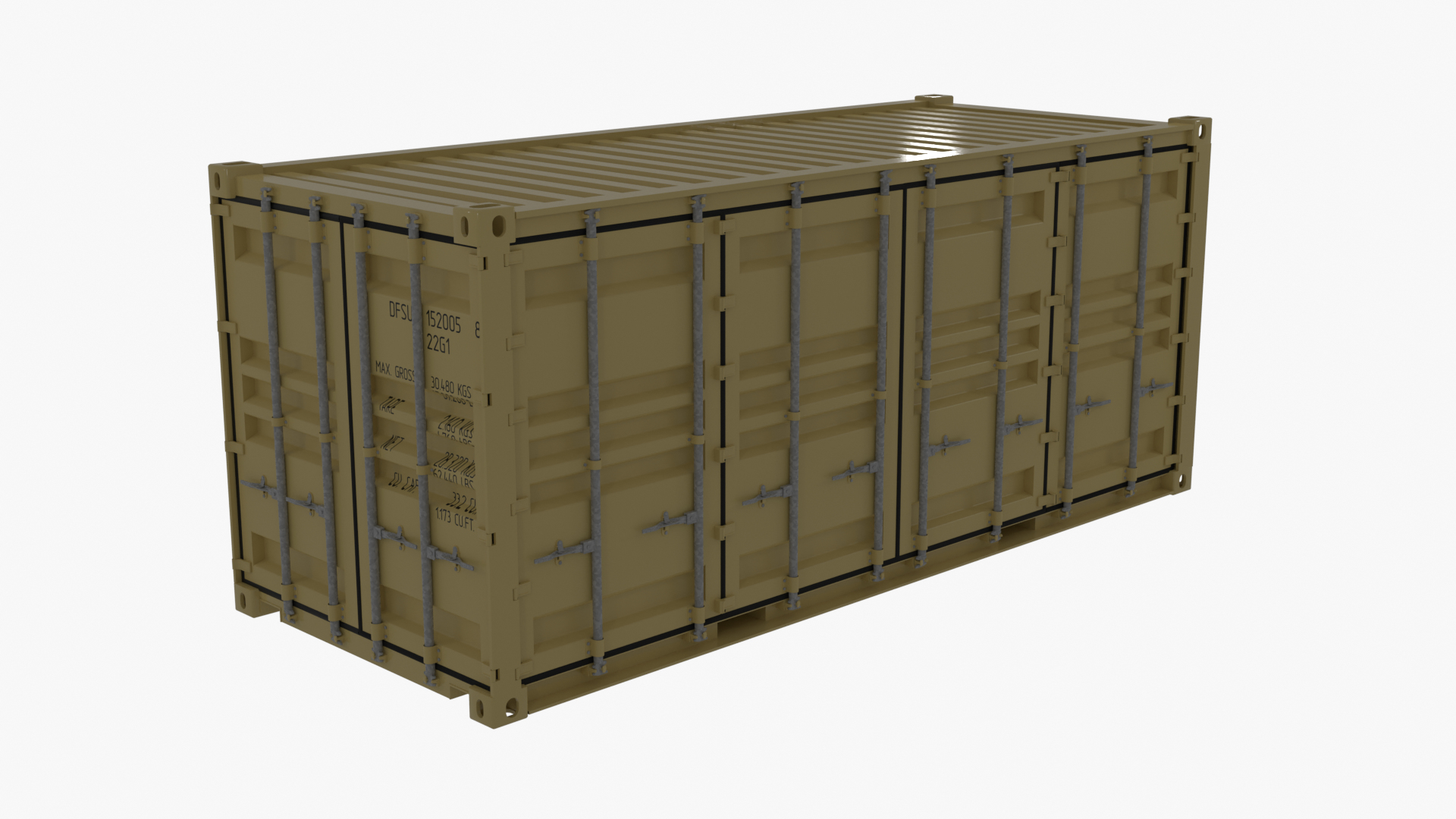 Shipping Container 20ft Side Opening 3D Model - TurboSquid 2031534