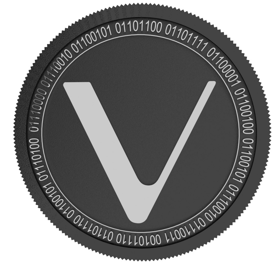 3D Vechain Black Coin - TurboSquid 1461928