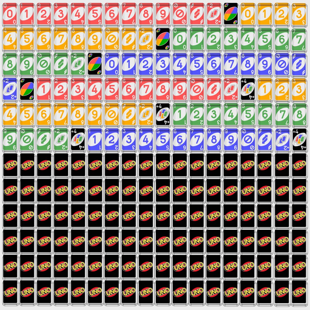3D Detailed UNO Cards - TurboSquid 2179613