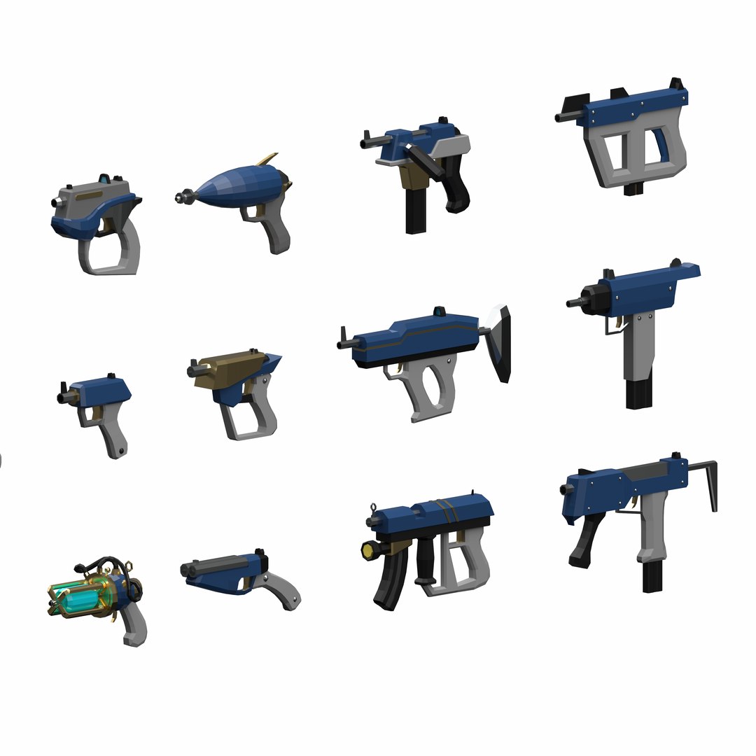 Free 3D LowPoly Demo Gun - TurboSquid 2285235
