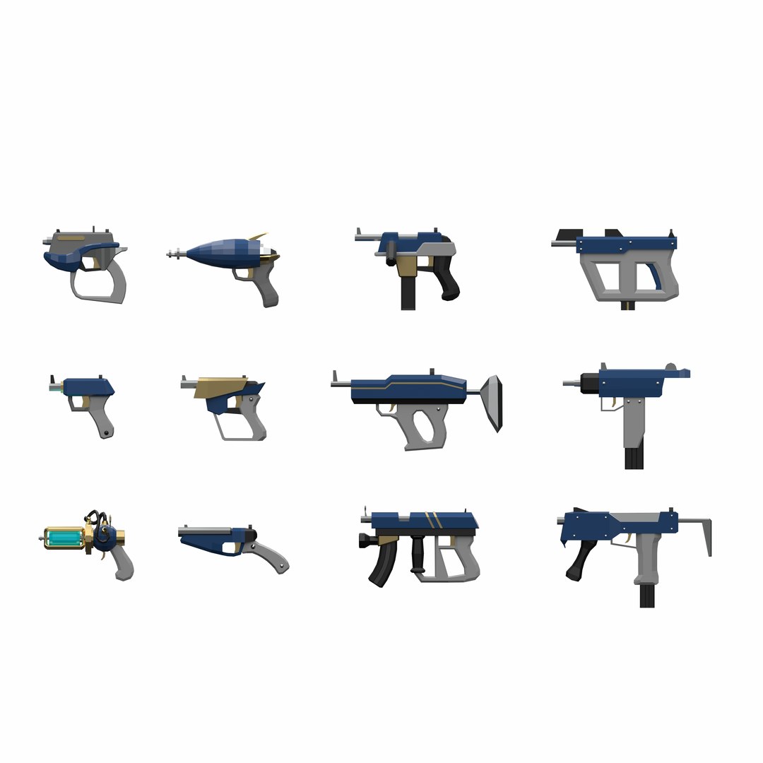 Free 3D LowPoly Demo Gun - TurboSquid 2285235