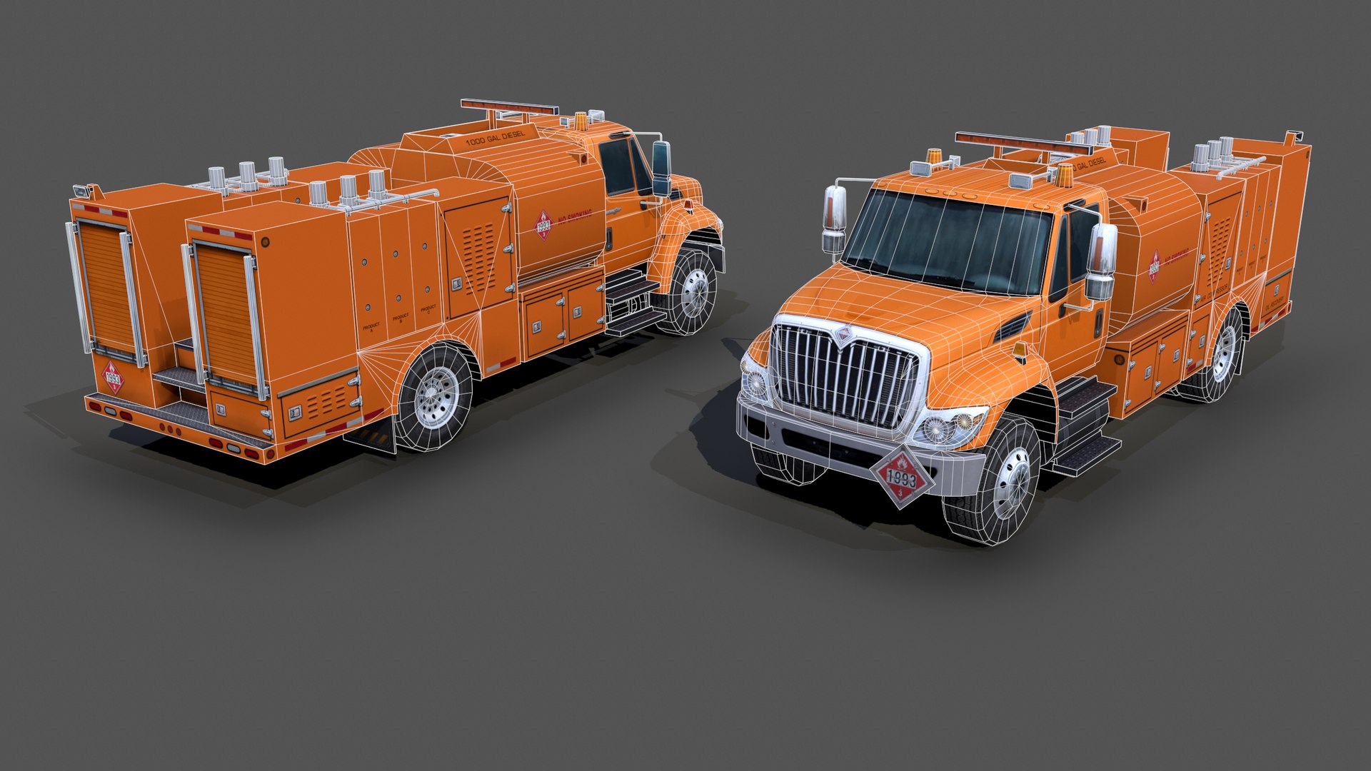 3D Model International WorkStar 7400 2012 Fuel And Lube S01 ...