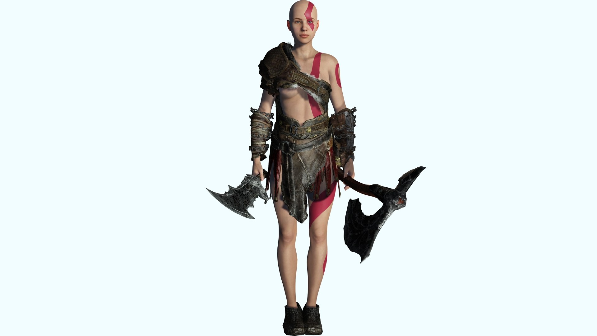 3D Kratos Female Purple - TurboSquid 2045154