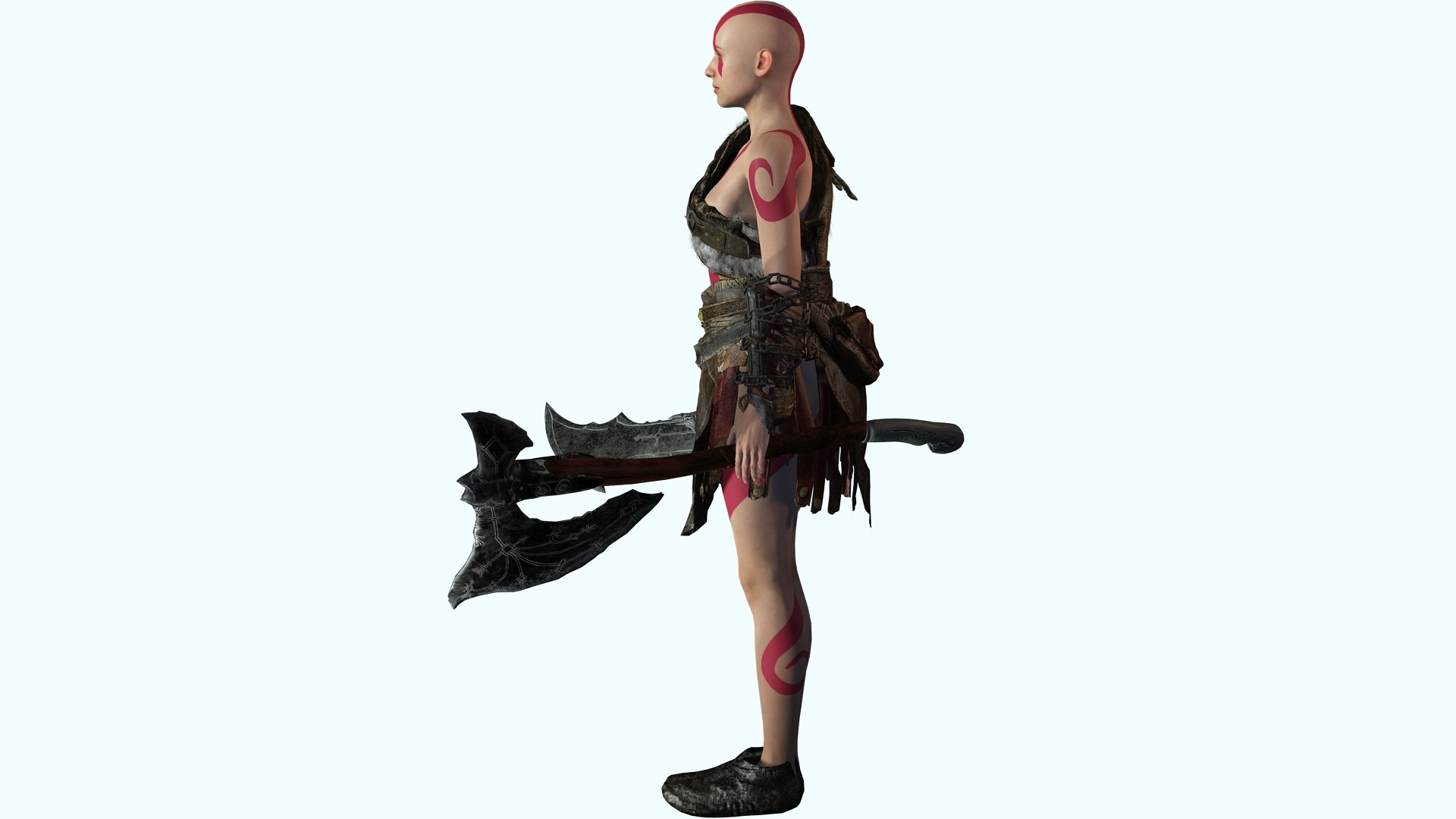 3D Kratos Female Purple - TurboSquid 2045154