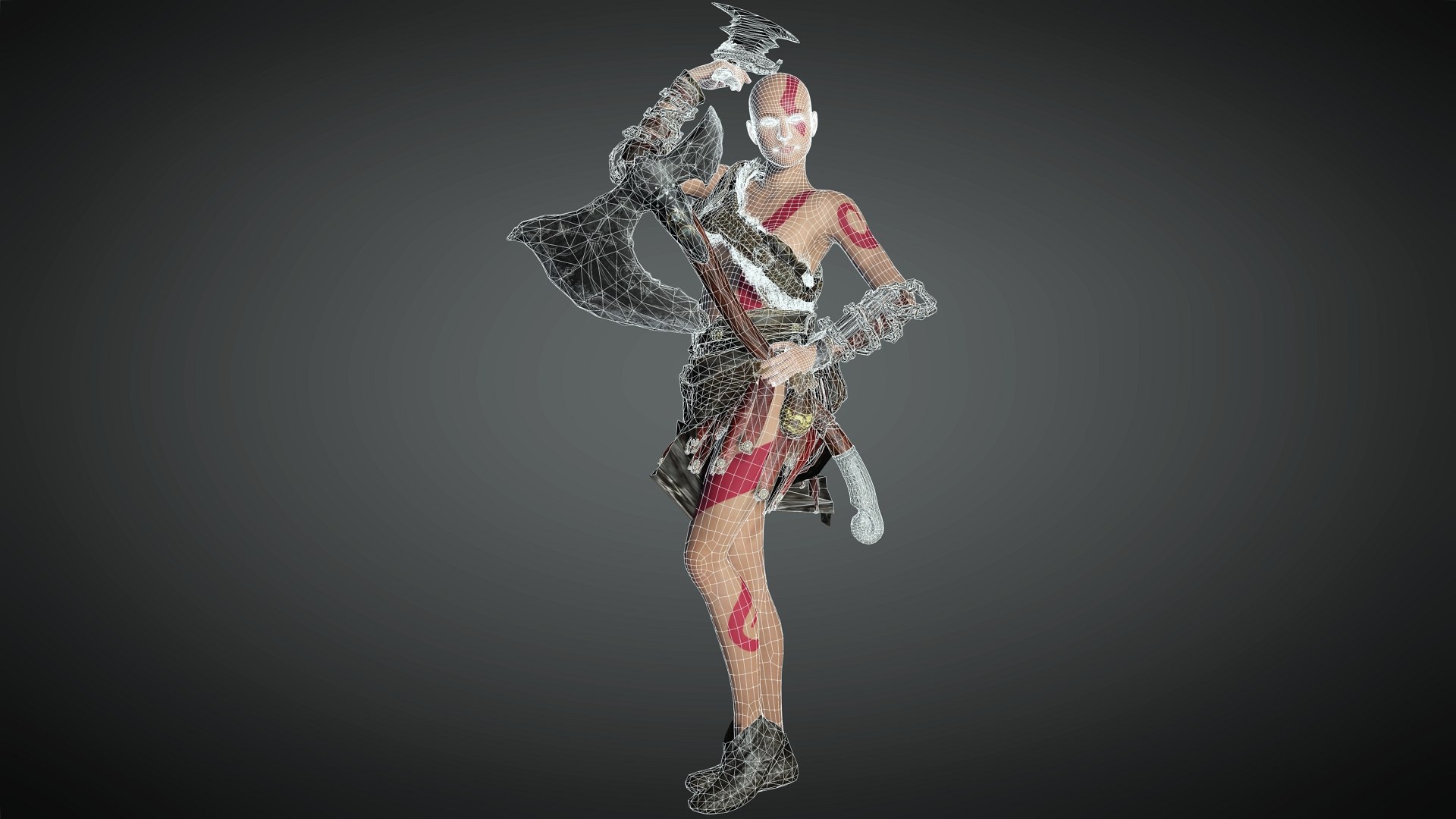 3D Kratos Female Purple - TurboSquid 2045154