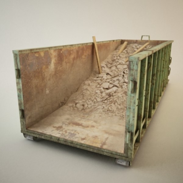 studio rolloff dumpster 3d model