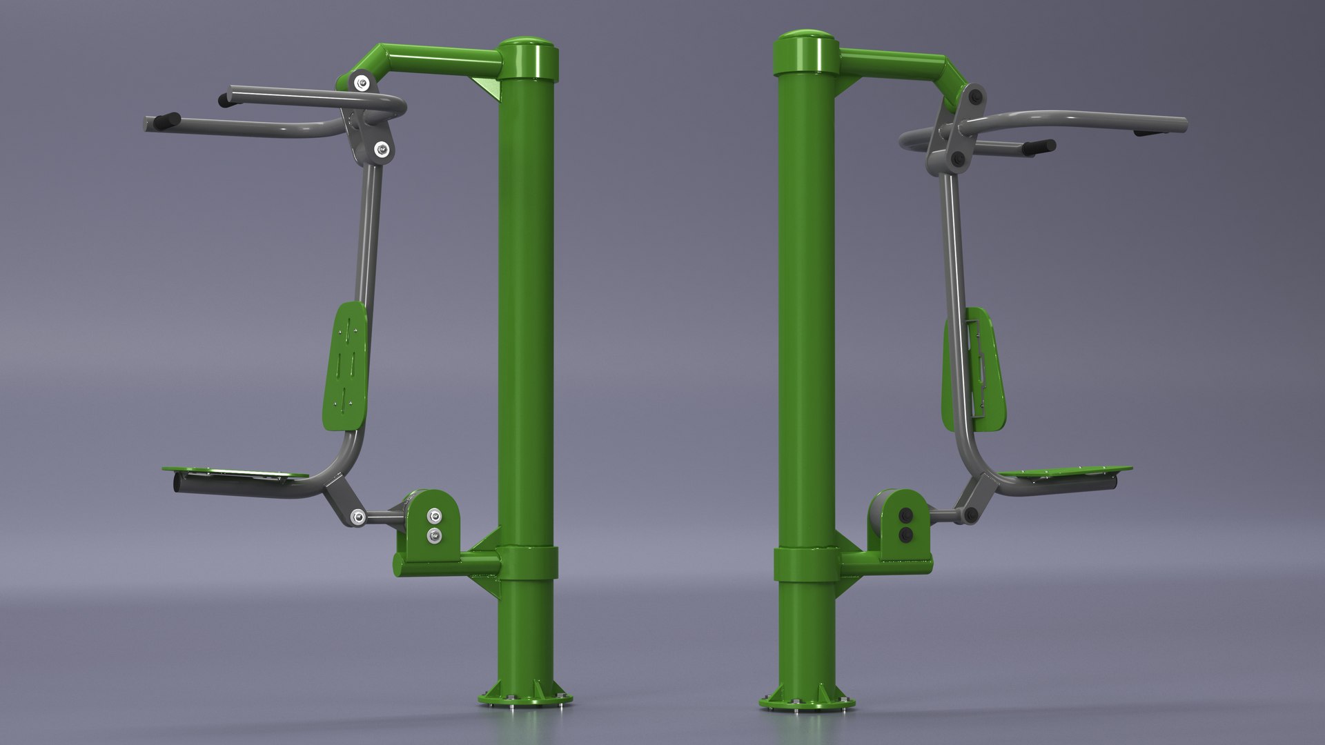 3D Pull Chair Green Outdoor Trainer Model - TurboSquid 2046552