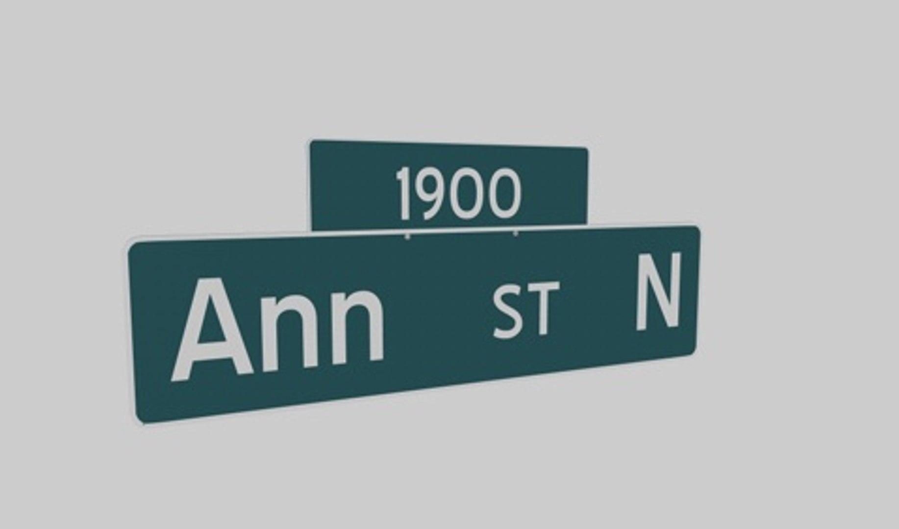 206 Street Signs Names 3d Model