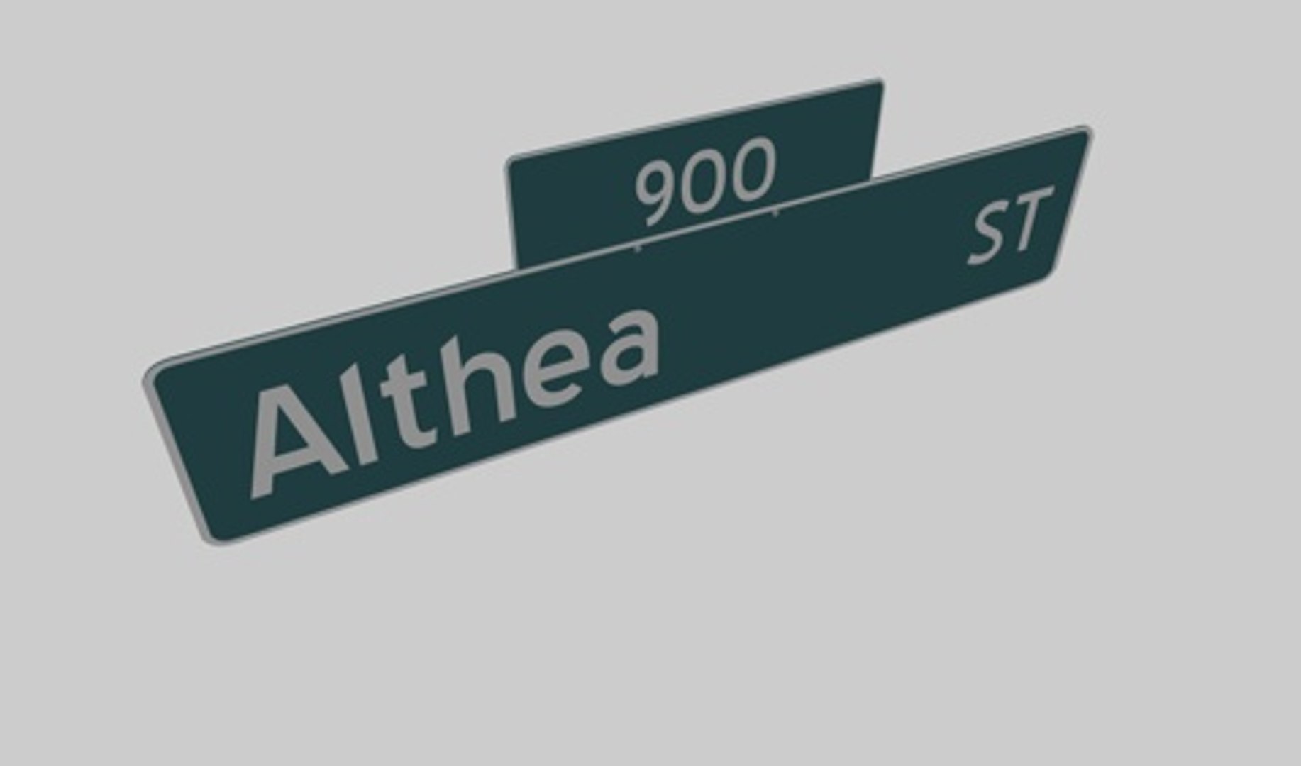 206 Street Signs Names 3d Model