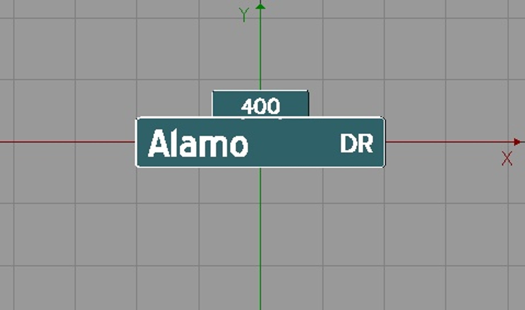 206 Street Signs Names 3d Model