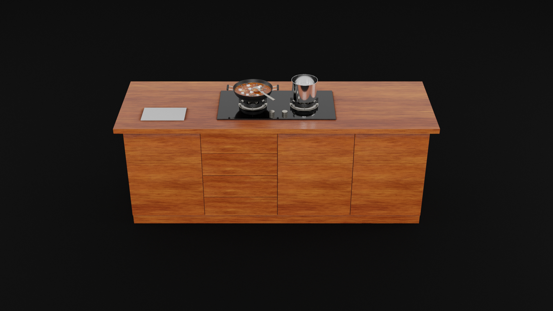 Modern Kitchen Cooking Food 3D Model 3D - TurboSquid 2247855