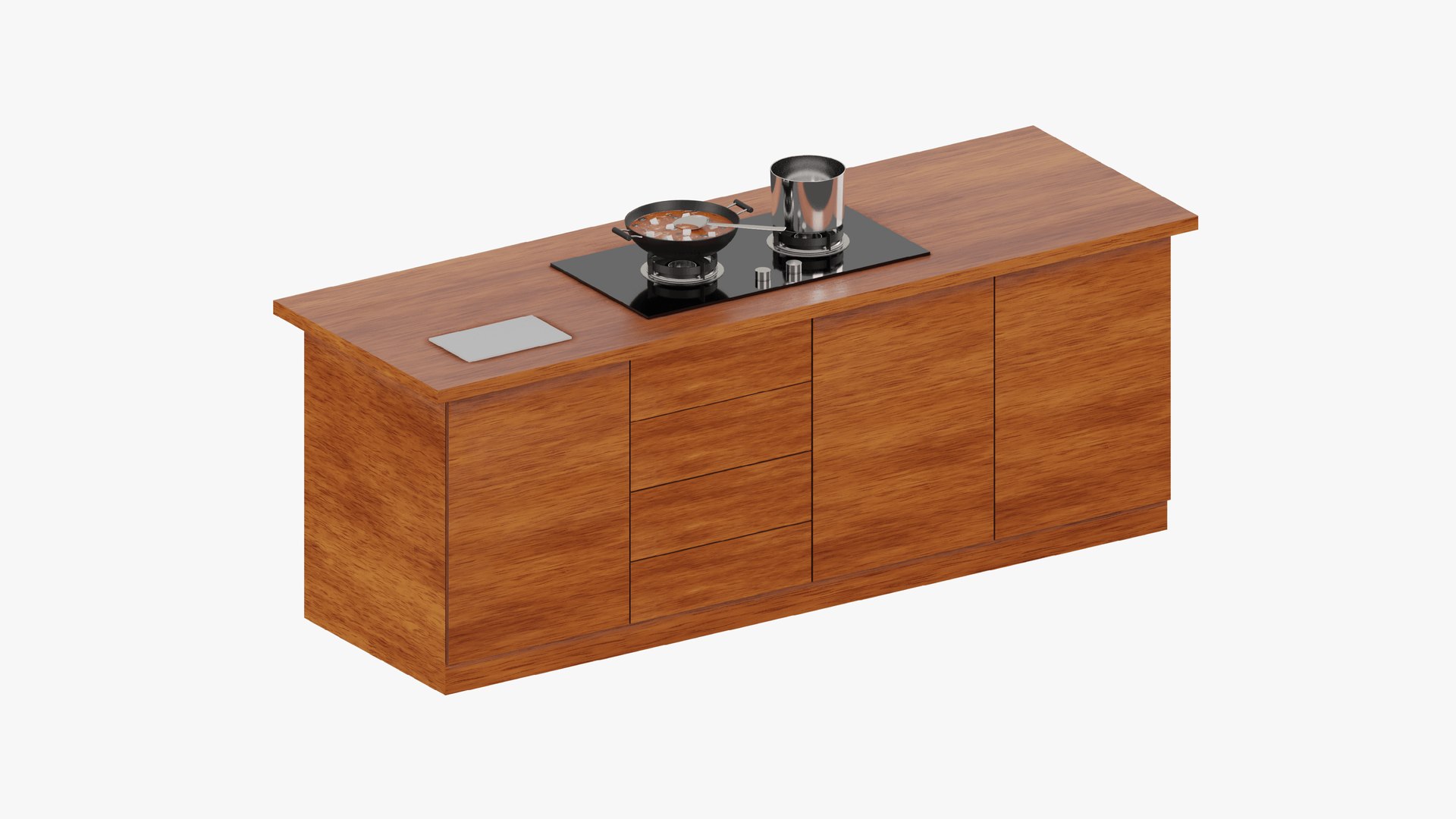 Modern Kitchen Cooking Food 3D Model 3D - TurboSquid 2247855