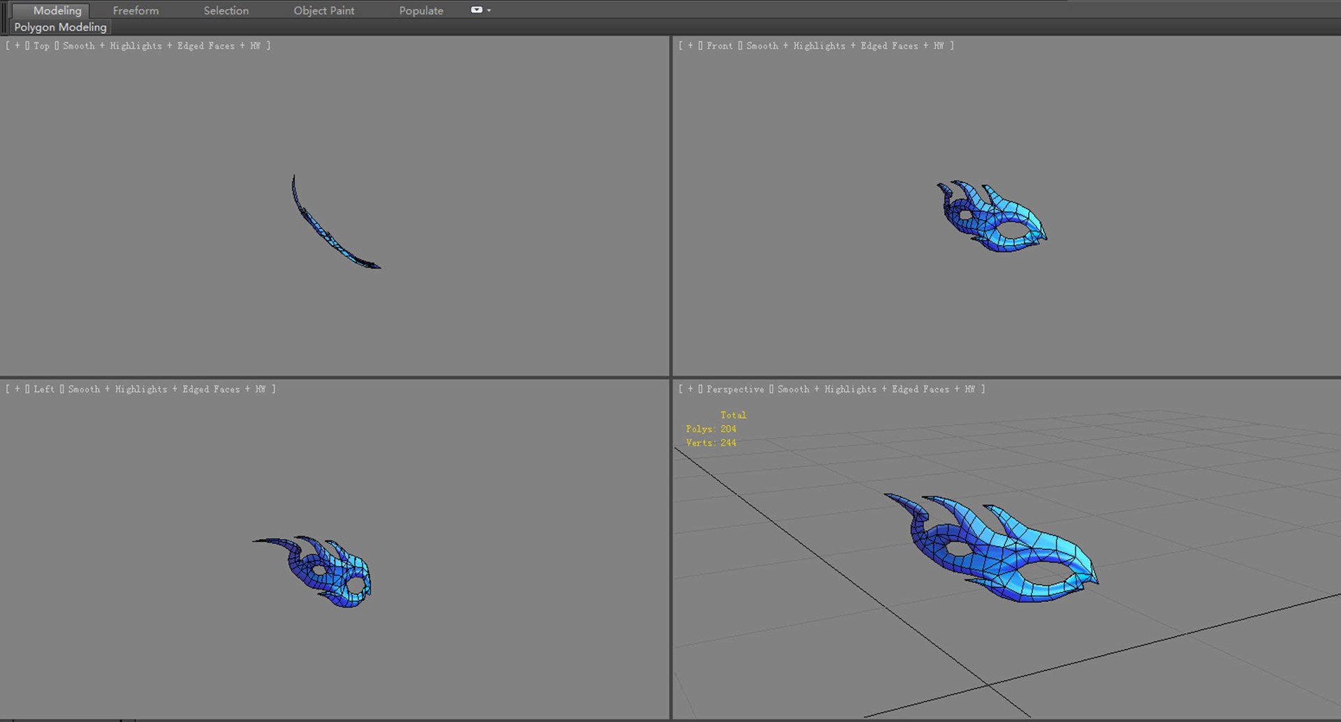 3D blue eye mask Low-poly 3D model - TurboSquid 1964452