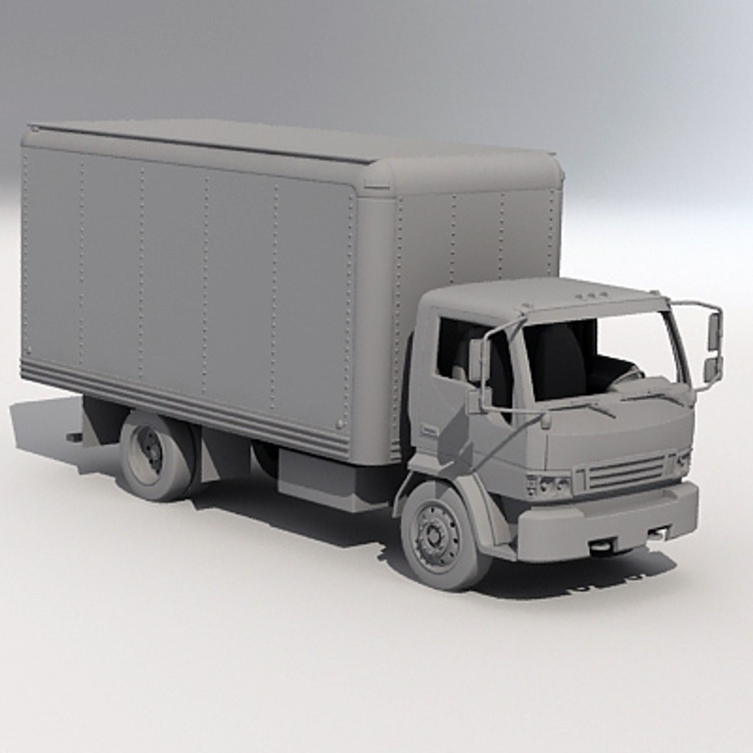 Delivery Box Truck 3d Model