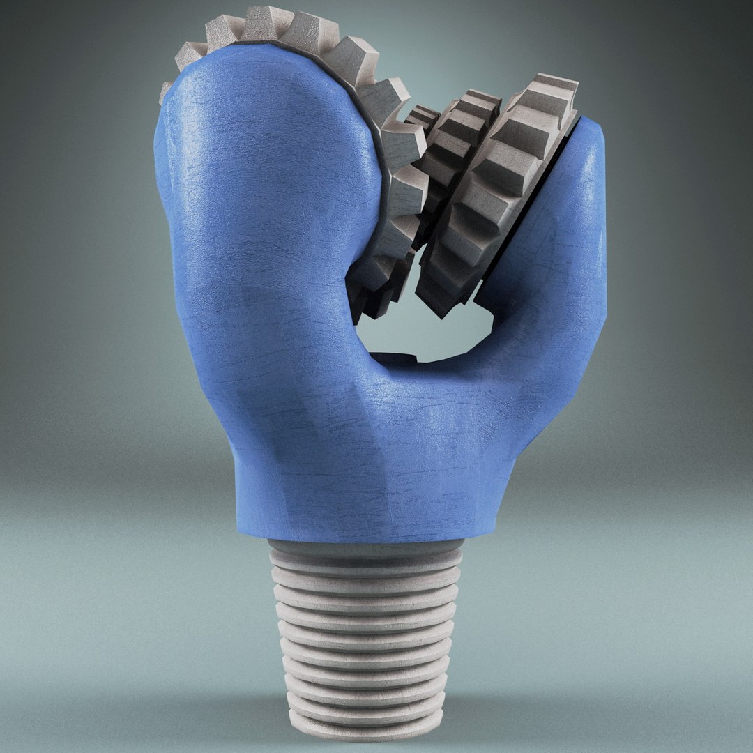 3d Model Drill Bit Tricone