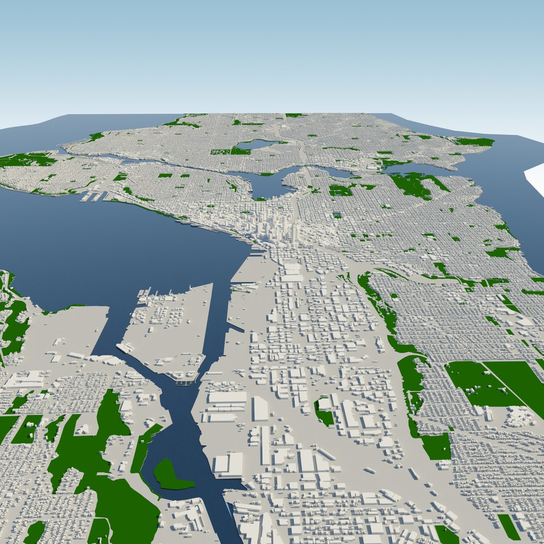 3d Seattle Cityscape