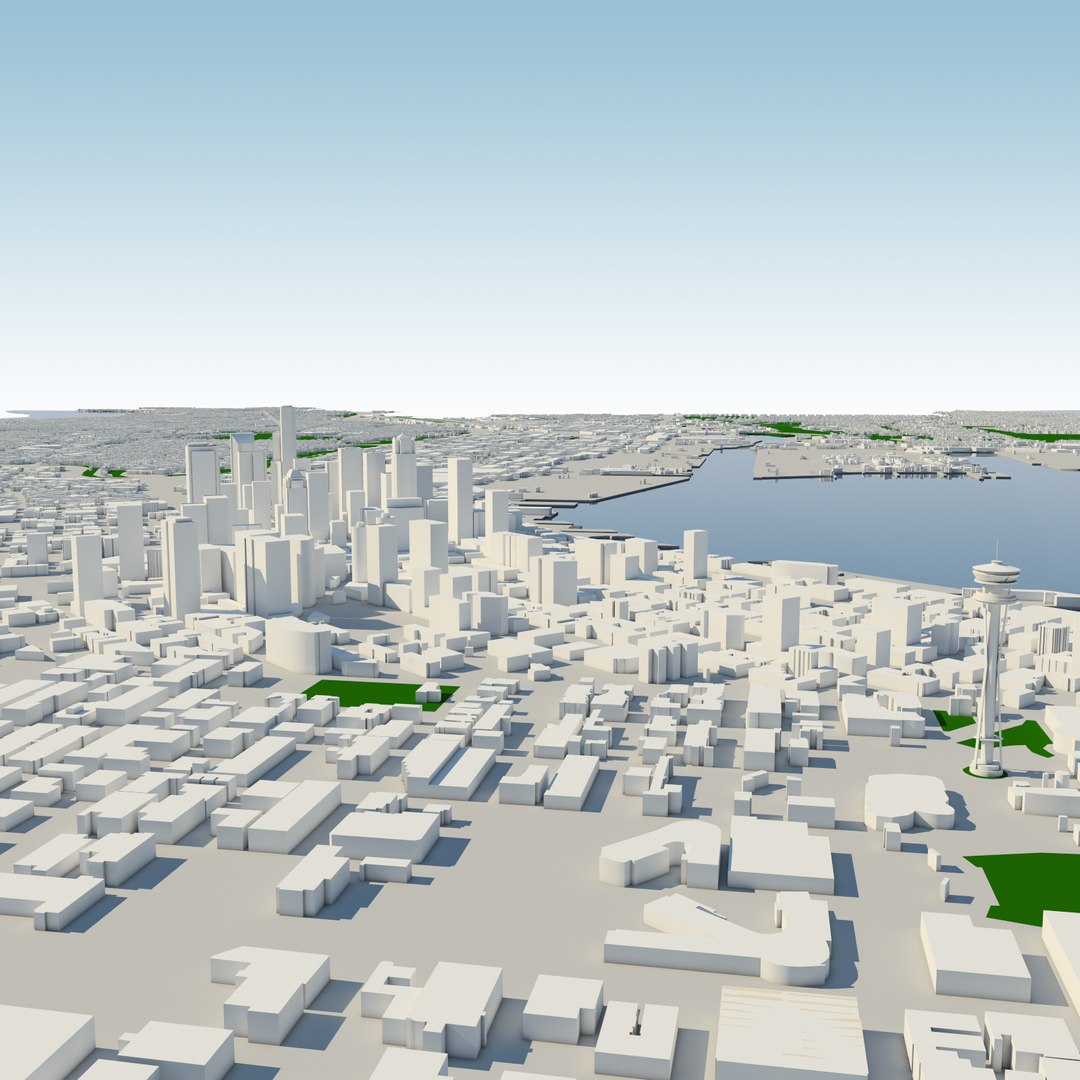 3d Seattle Cityscape