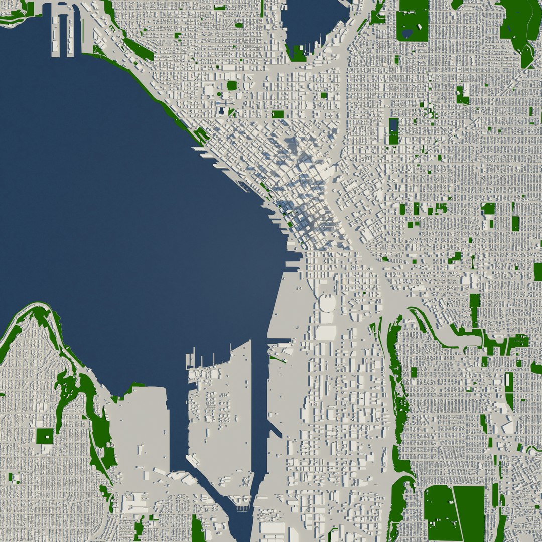 3d Seattle Cityscape