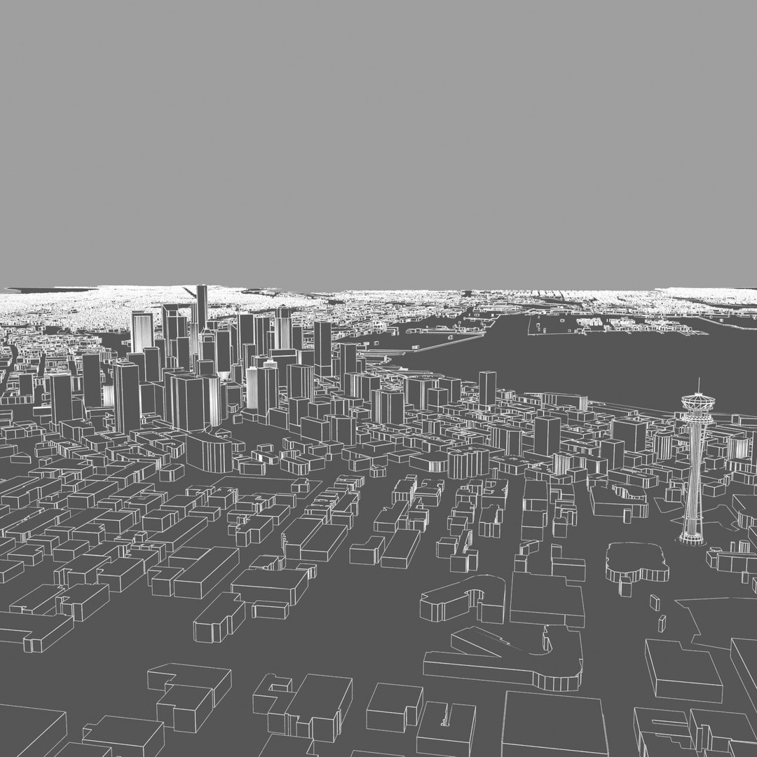 3d Seattle Cityscape